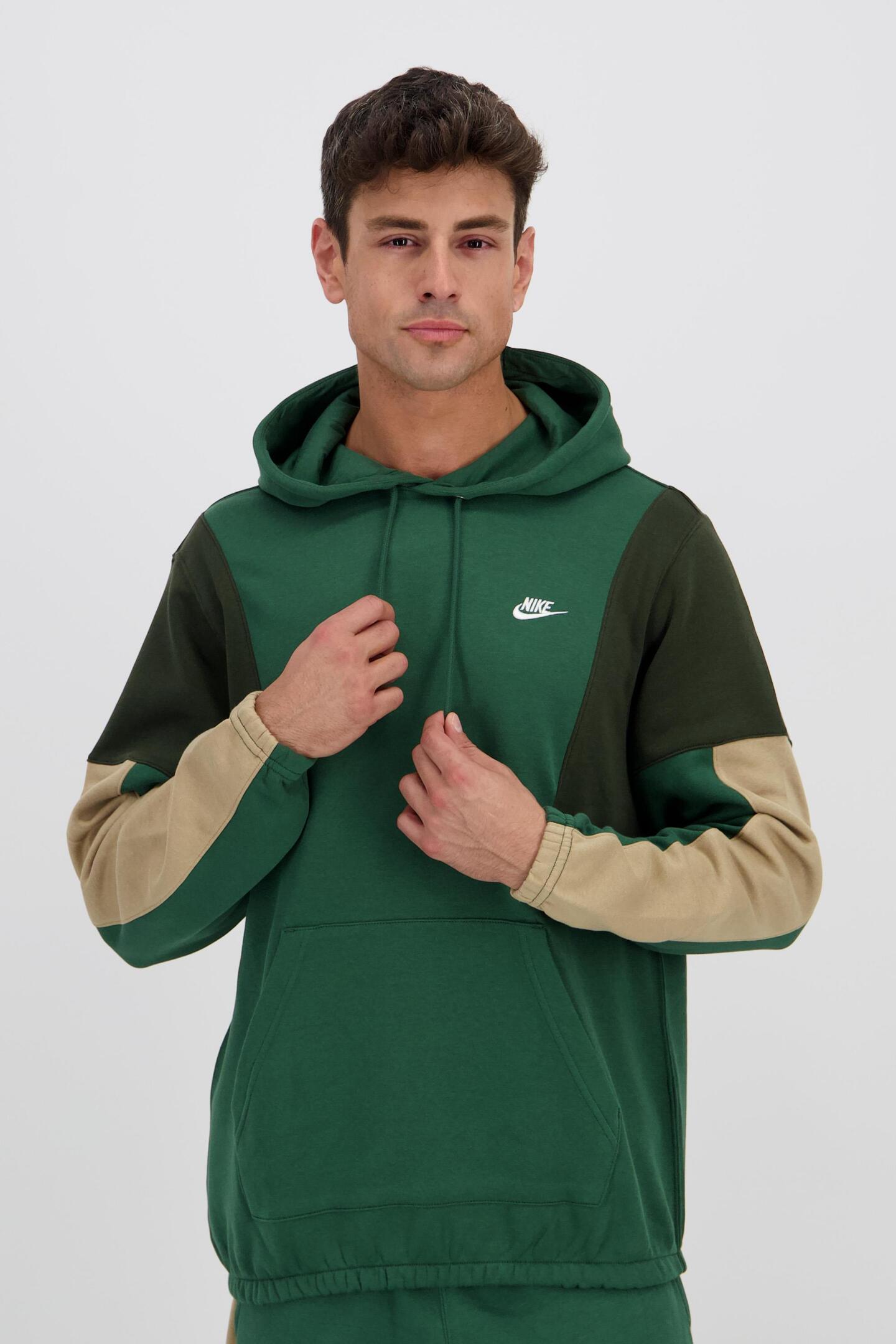 Nike Block - Verde - Sudadera Capucha Hombre | Sprinter