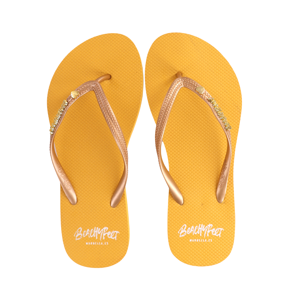 Chanclas Modelo Basic Beachyfeet - Amarillo - Chanclas De Playa ...