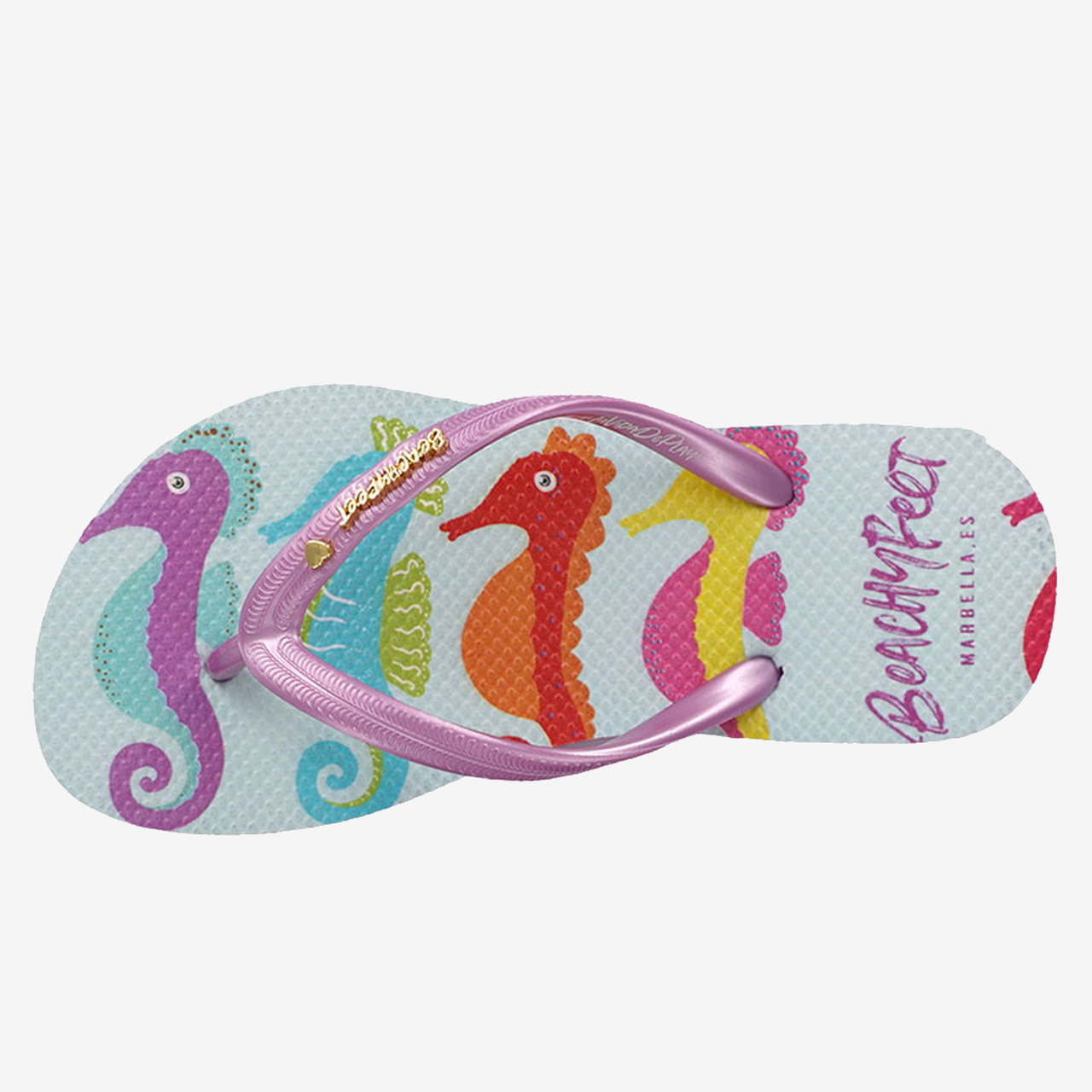 Chanclas Infantiles Beachyfeet Modelo Caballos - Azul - Chanclas De ...