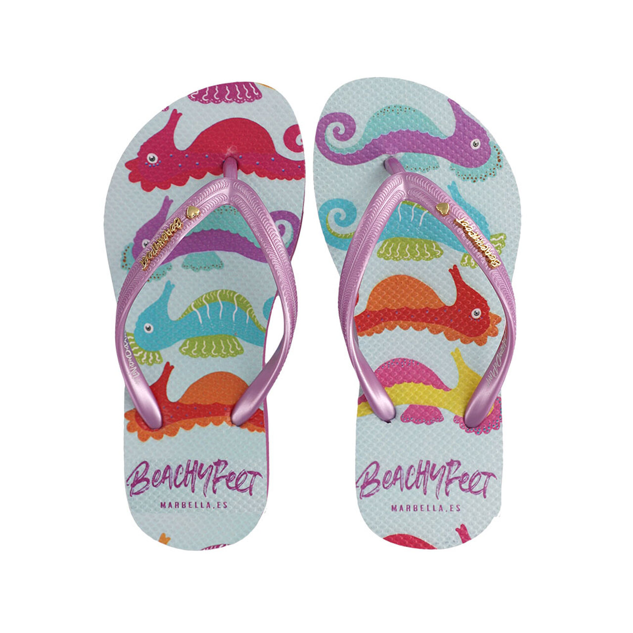 Chanclas Infantiles Beachyfeet Modelo Caballos - Azul - Chanclas De ...