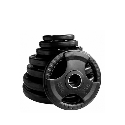 Disco De Pesas 5 Kg Olímpico 50 MM Goma Premium 3 Agarres Ozio | Sprinter MKP