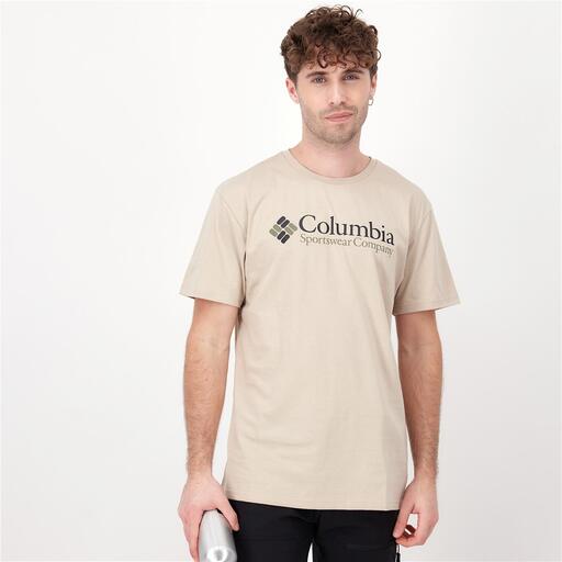 Columbia Basic Logo - Beige - Camiseta Trekking Hombre | Sprinter