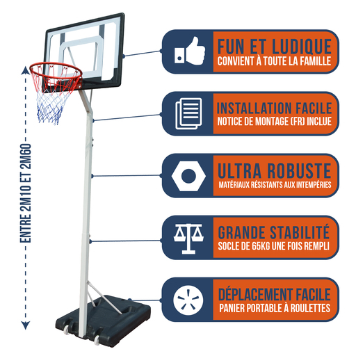 Tabela De Basquetebol Portátil Charlotte Bumber - Preto | Sport Zone MKP