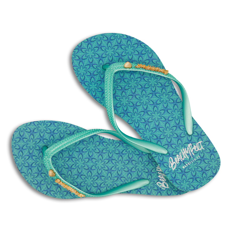 Chanclas Beachyfeet Modelo Larimar - Azul - Chanclas De Playa ...
