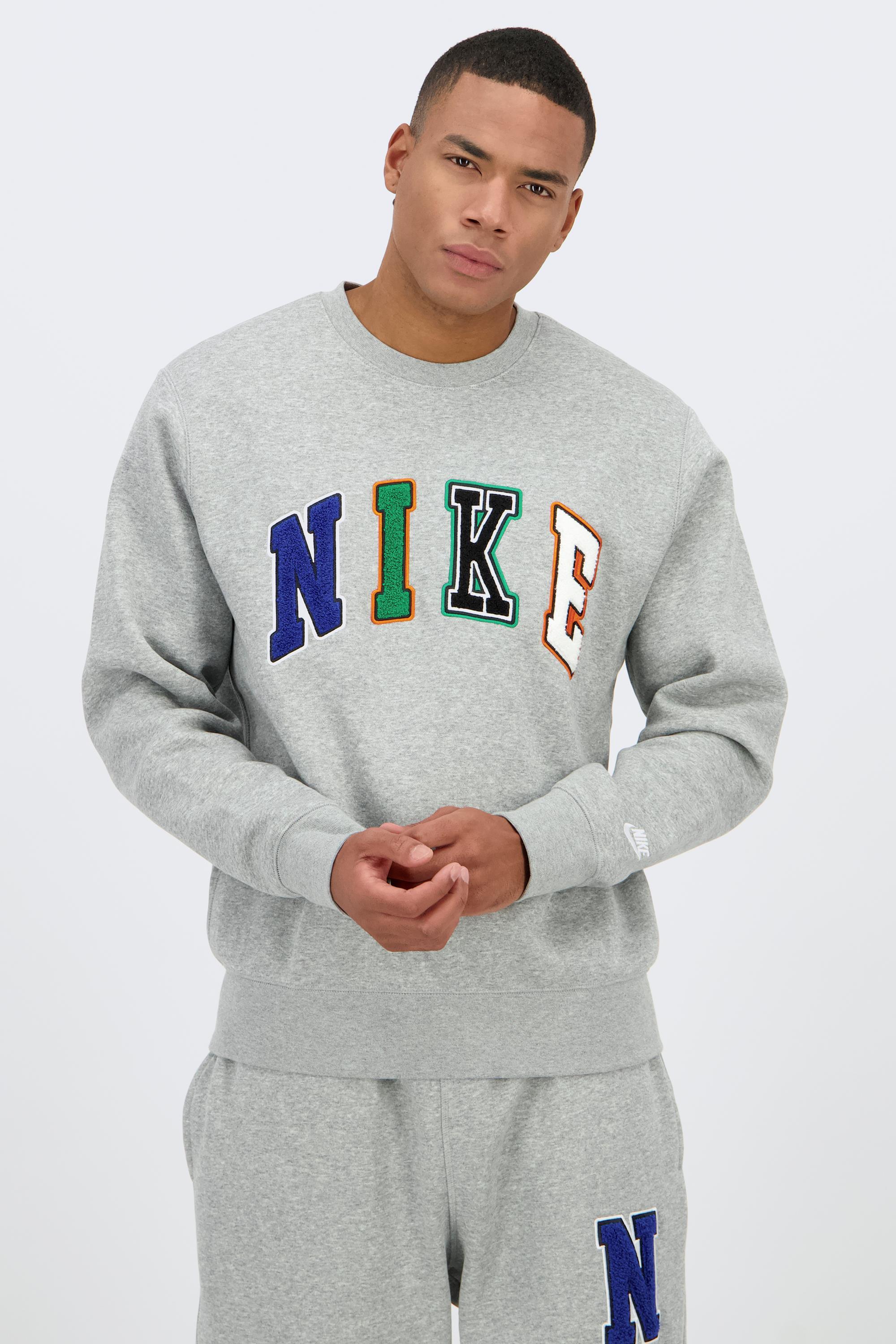 Nike Letters - Gris - Sudadera Vintage Hombre | Sprinter