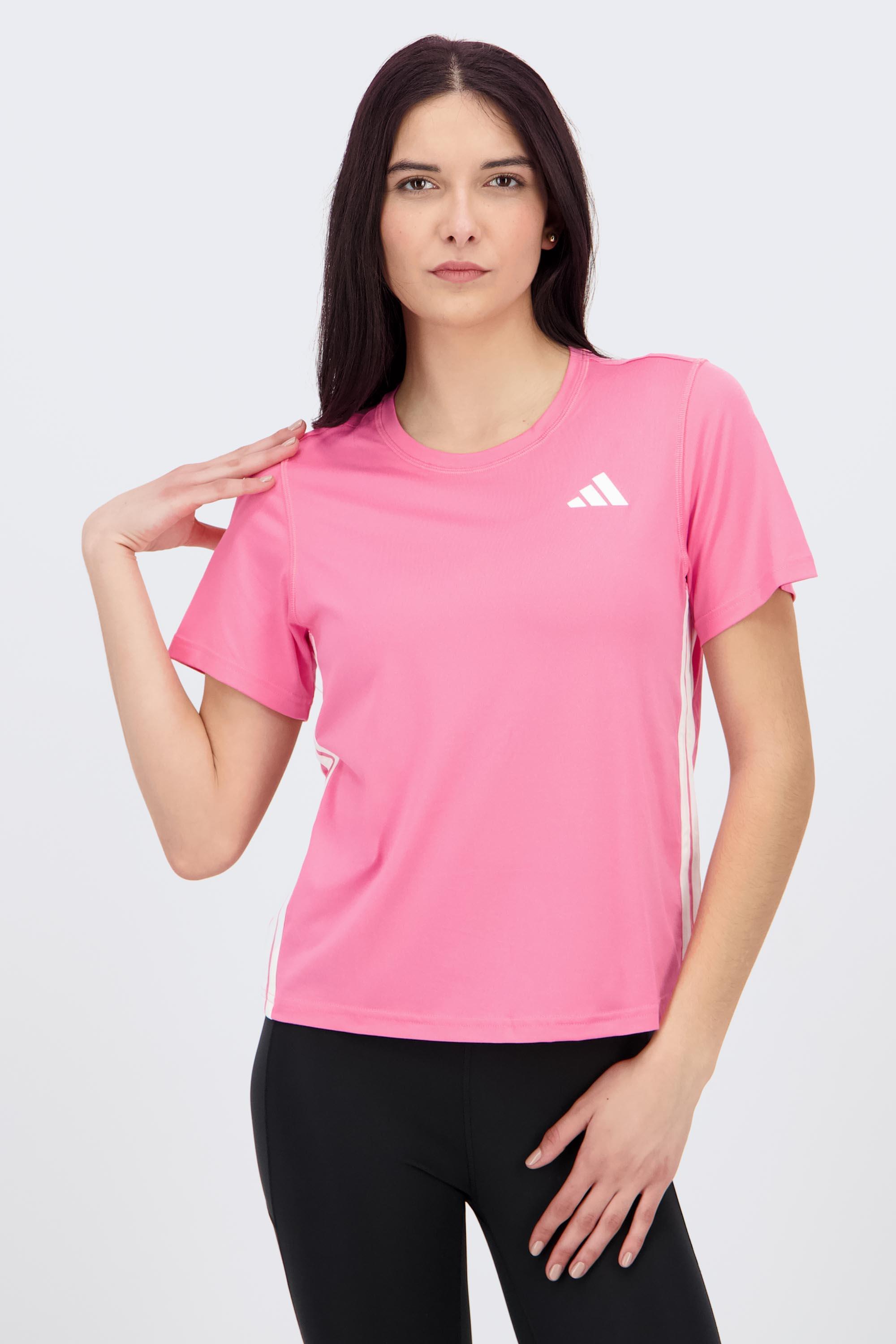 adidas 3S - Fucsia - Camiseta Running Mujer | Sprinter
