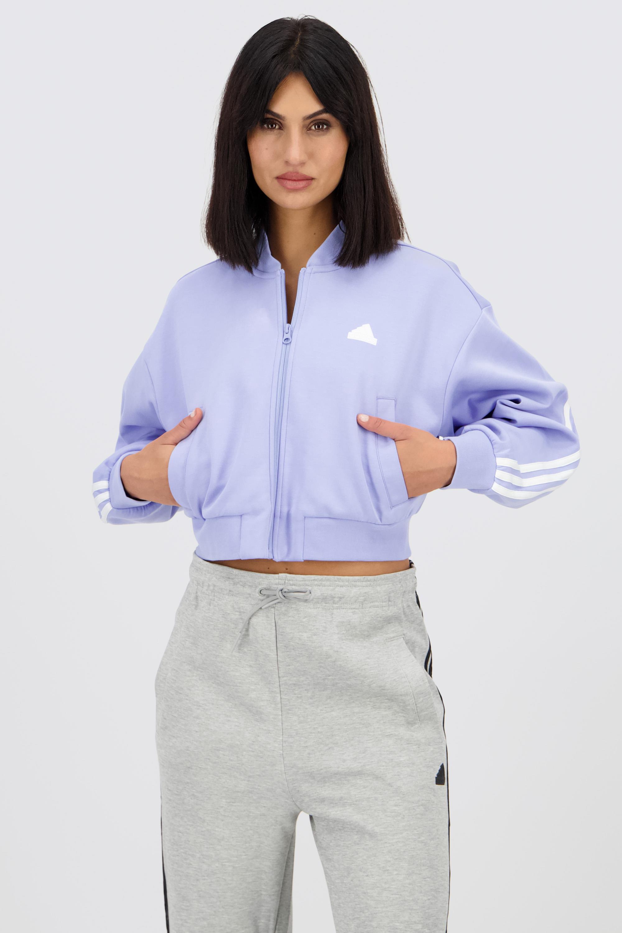 adidas 3S - Azul - Sudadera Crop Mujer | Sprinter