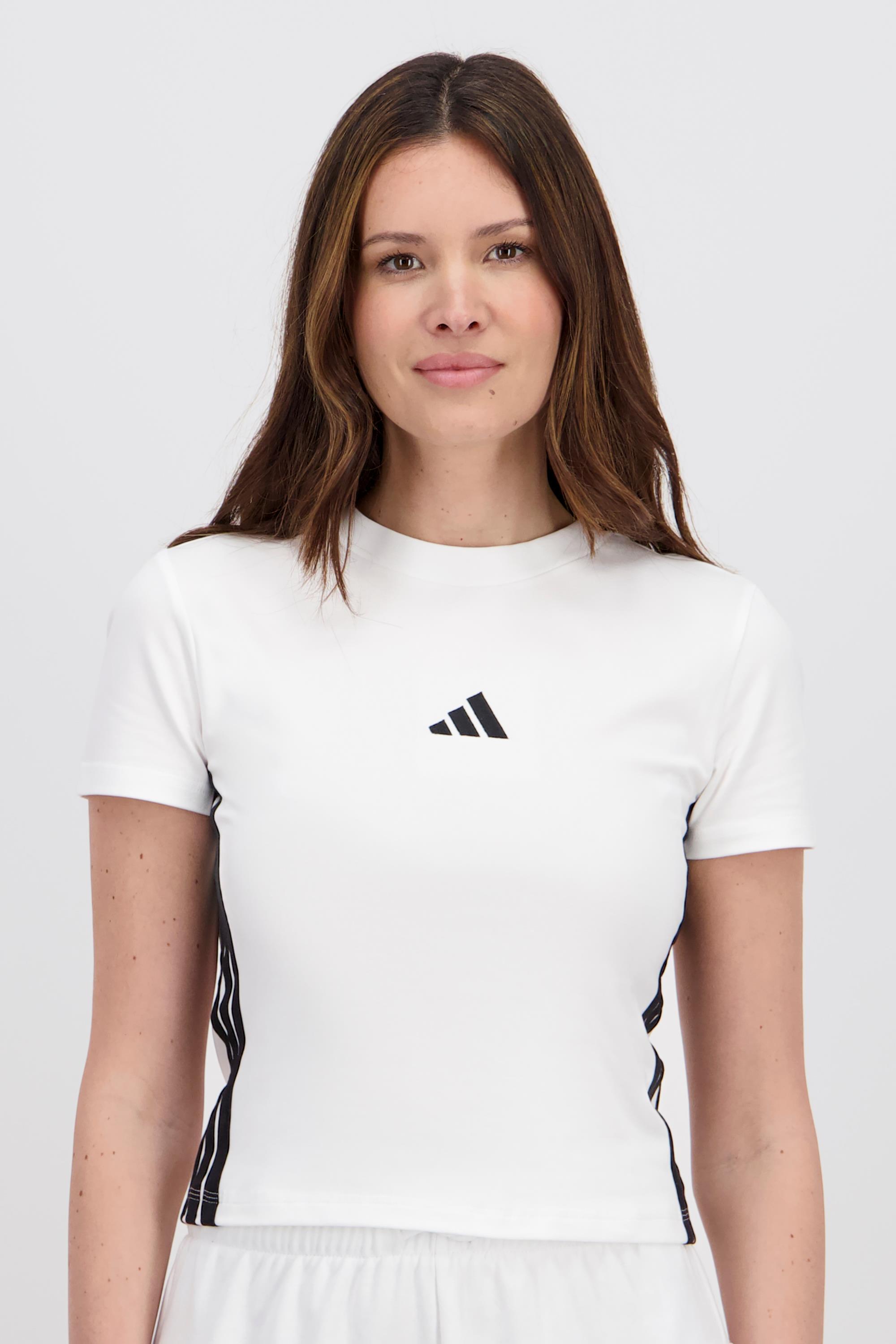 adidas 3S - Blanco - Camiseta Manga Corta Mujer | Sprinter