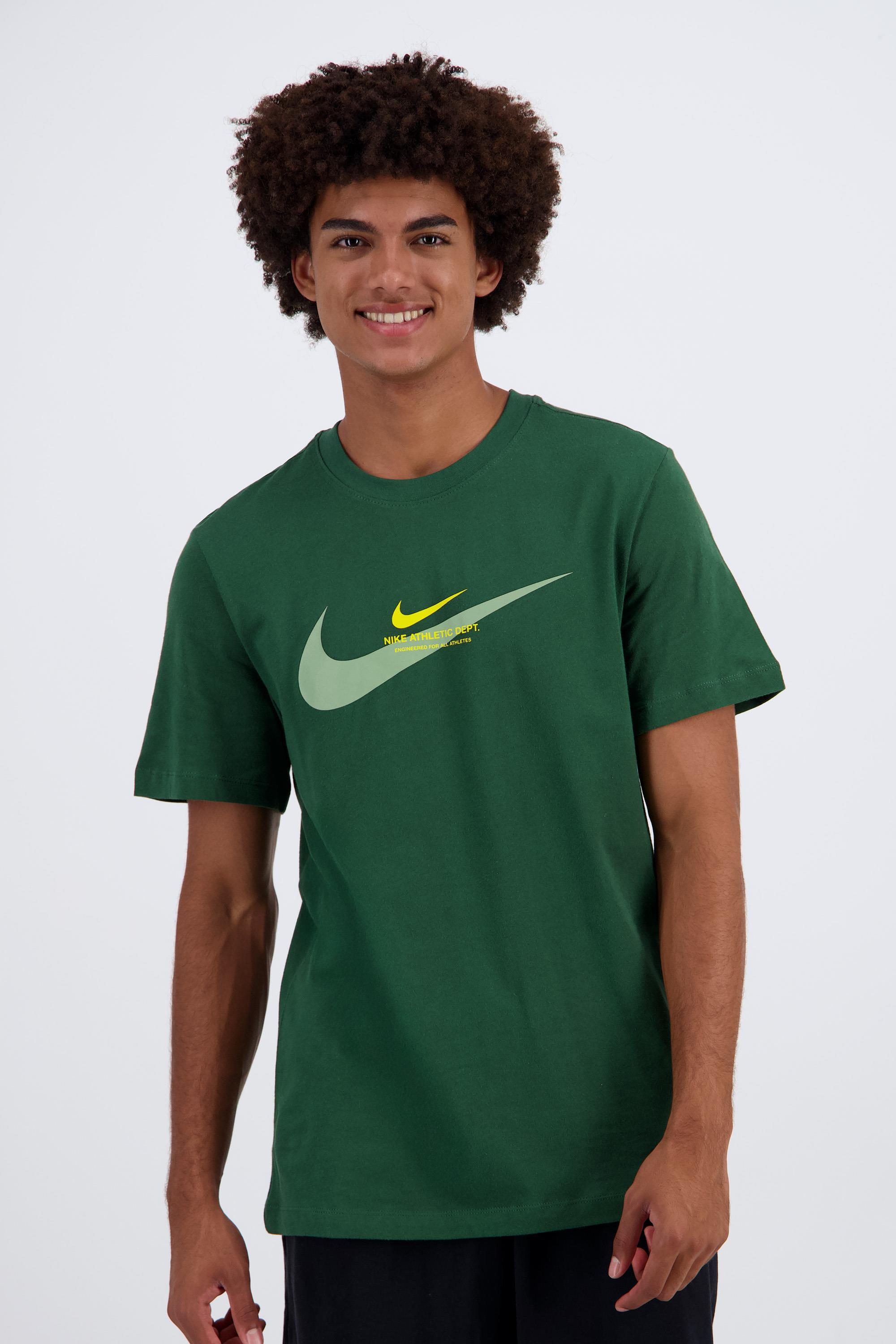 Nike New Swoosh - Verde - Camiseta Algodón Hombre | Sprinter
