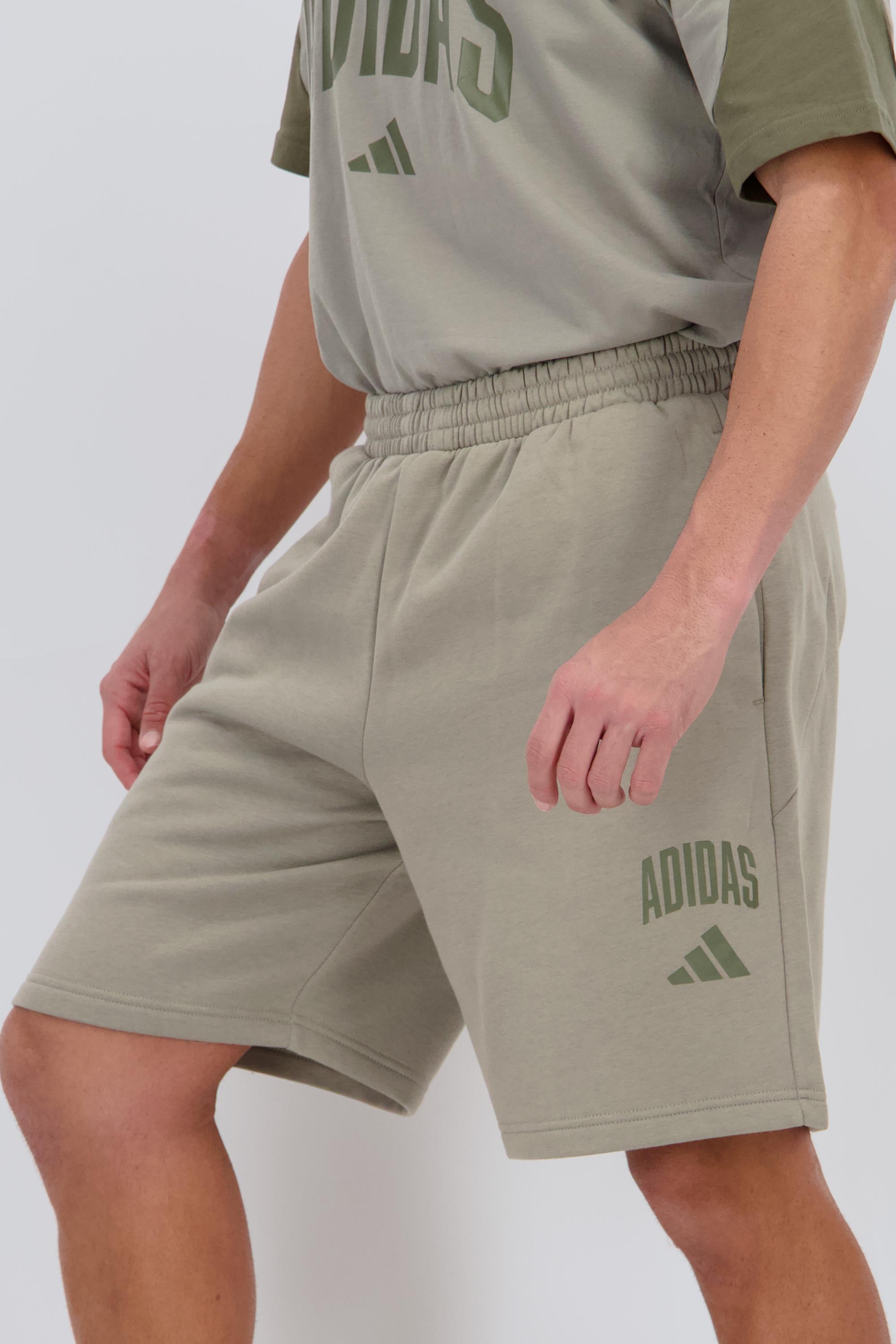 adidas Collegiate - Caqui - Calções Algodão Homem | Sport Zone