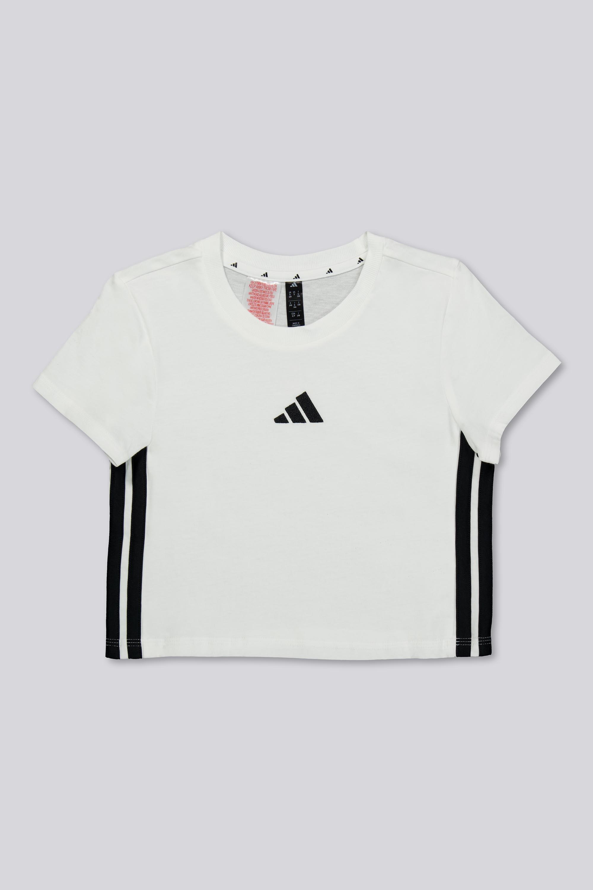 adidas 3s - Blanco - Camiseta Crop Top Niña | Sprinter MKP